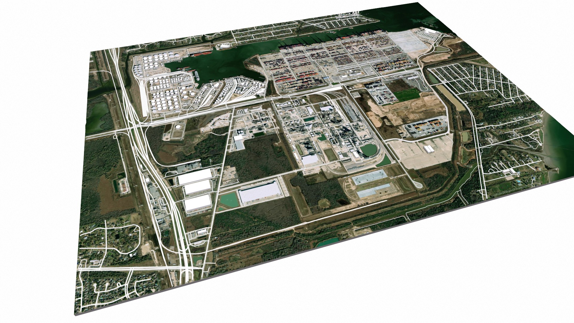 Free 3D The Barbours Cut Container Terminal Houston Texas USA Model ...