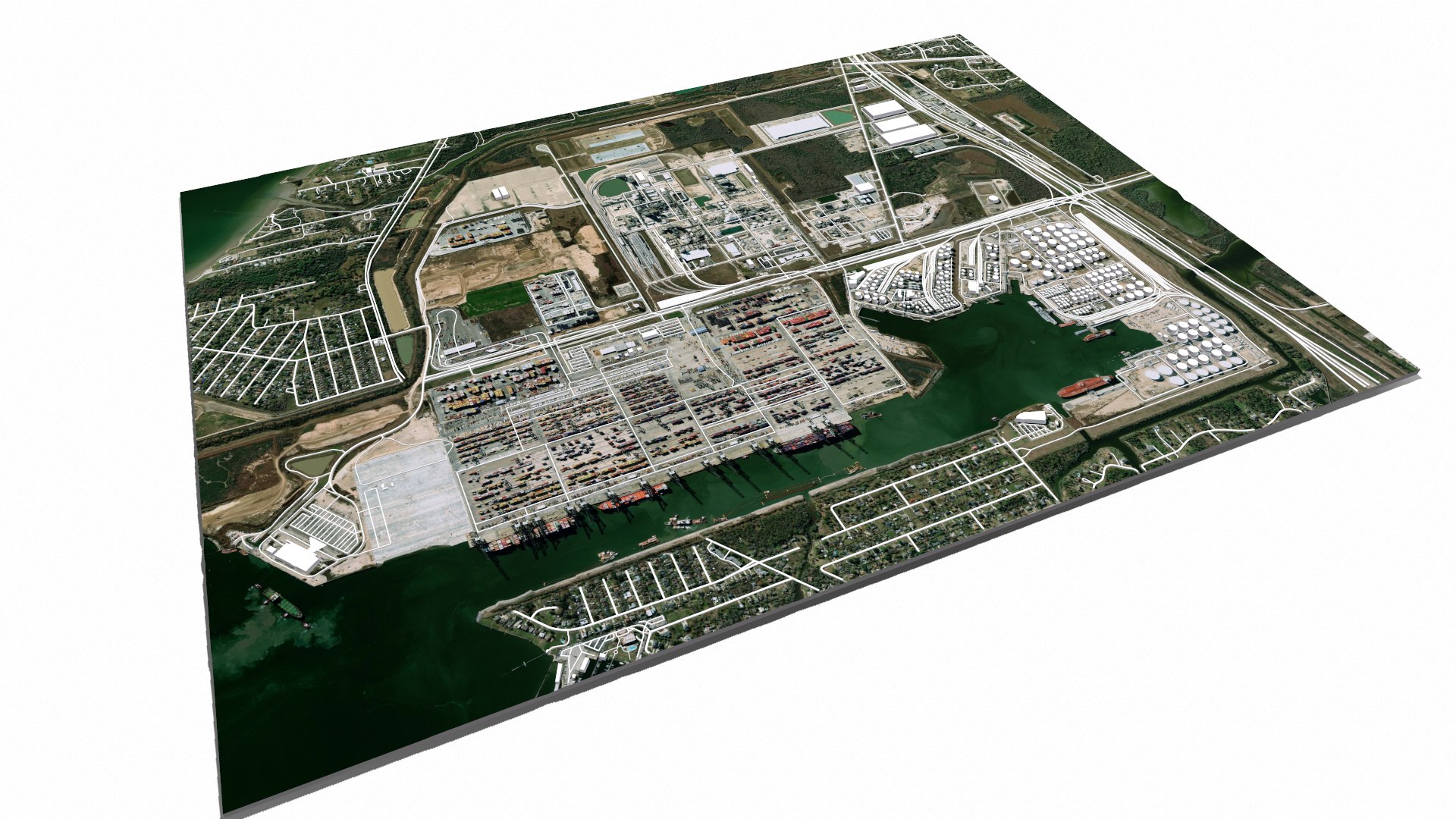 Free 3D The Barbours Cut Container Terminal Houston Texas USA Model ...