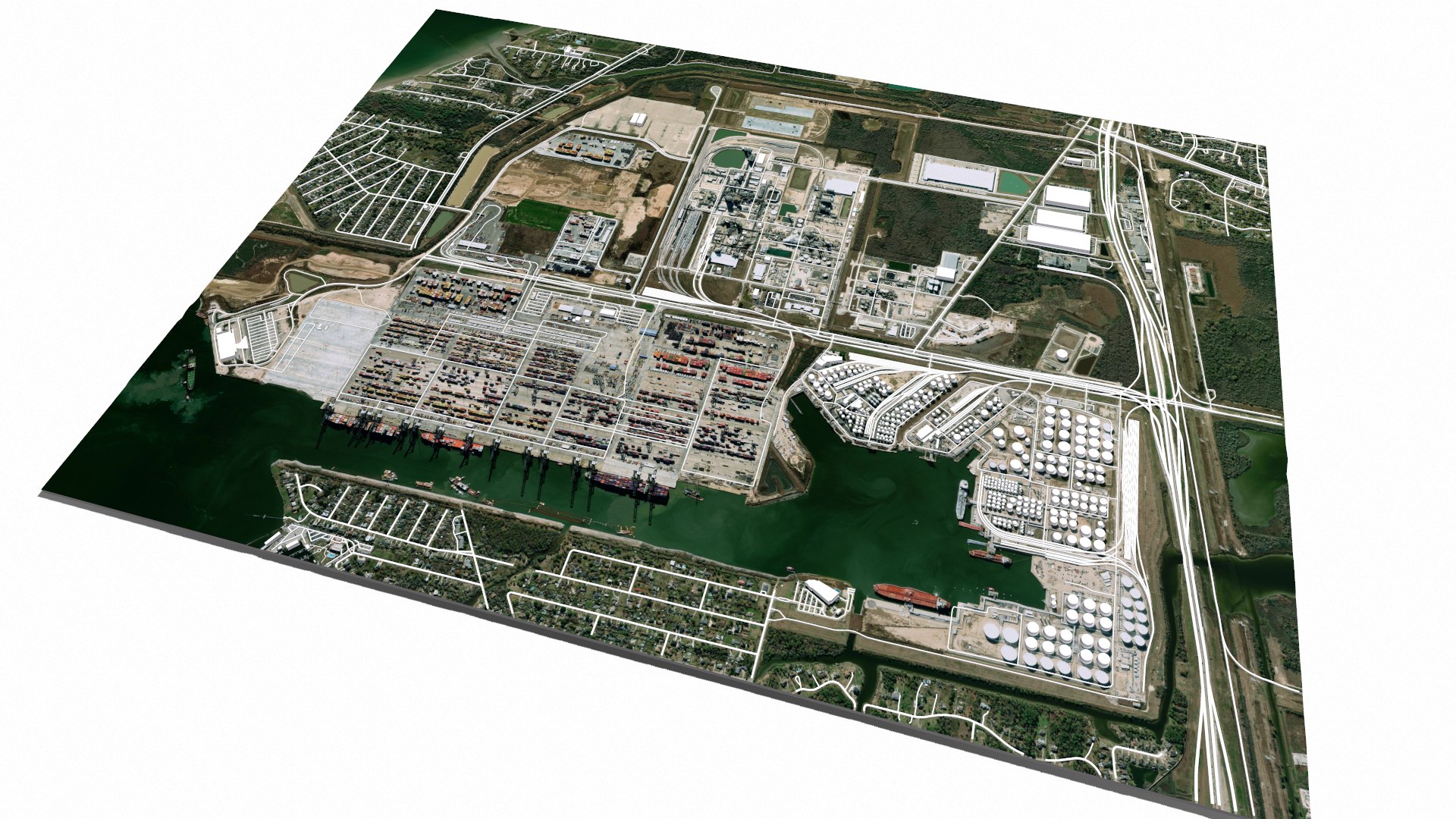 Free 3D The Barbours Cut Container Terminal Houston Texas USA Model ...