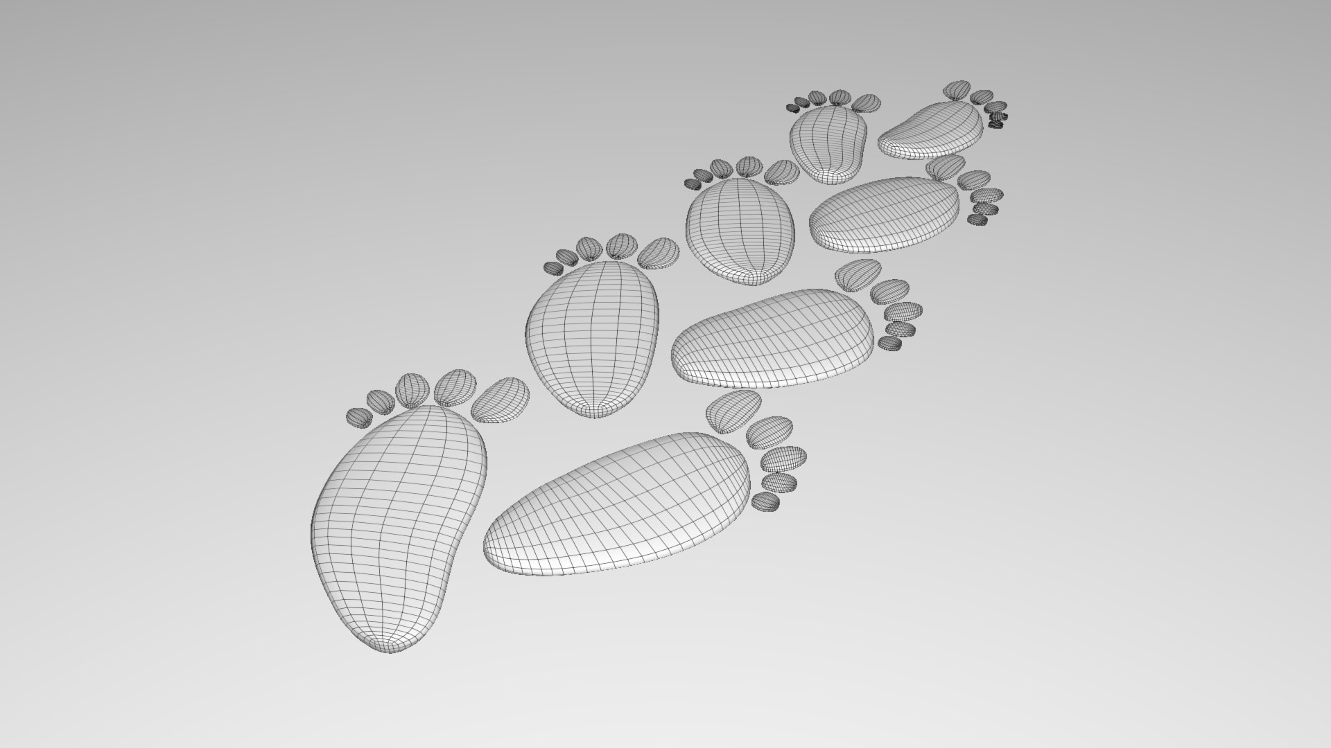 3D stone footprints - TurboSquid 1622775