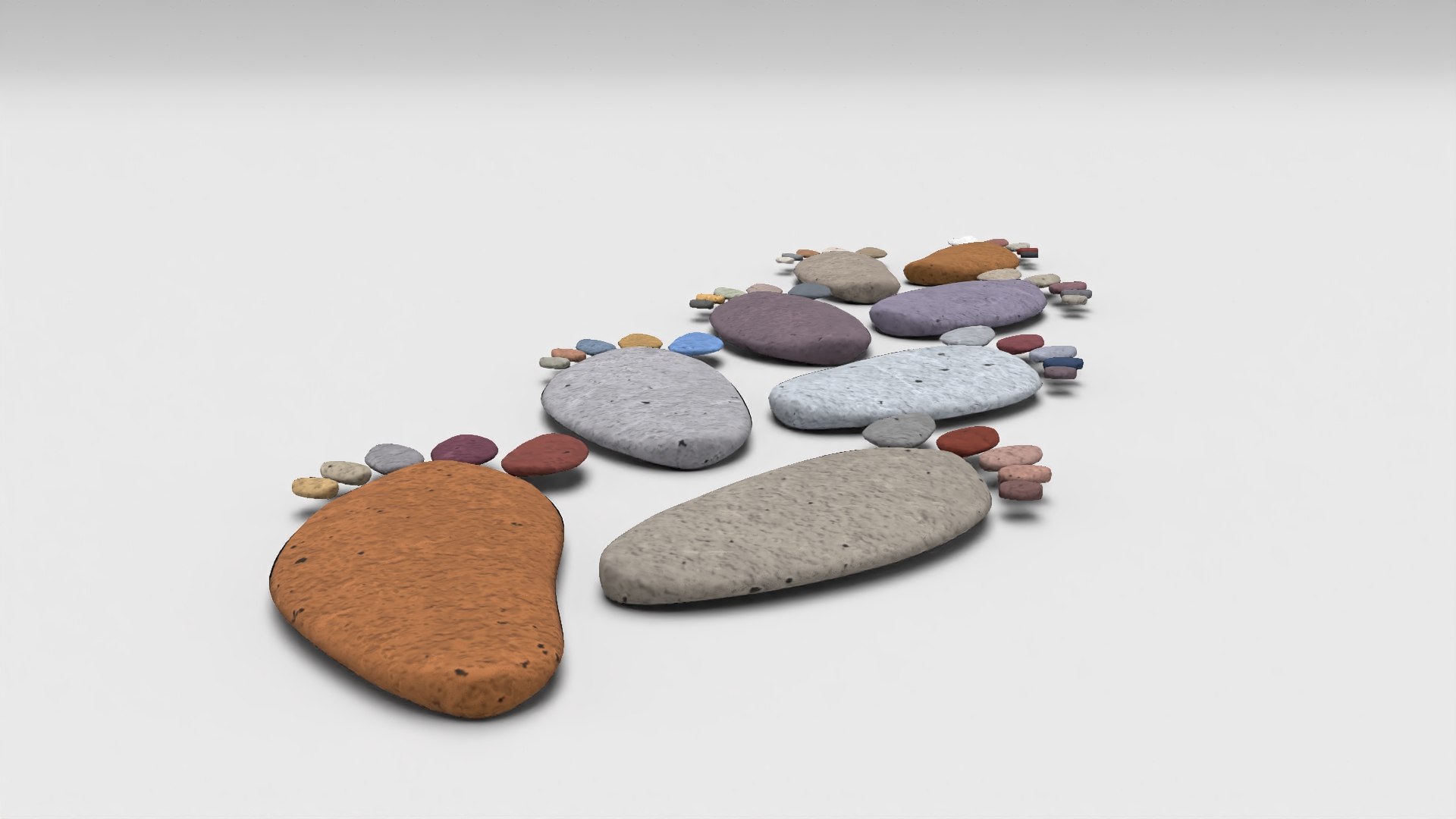 3D stone footprints - TurboSquid 1622775