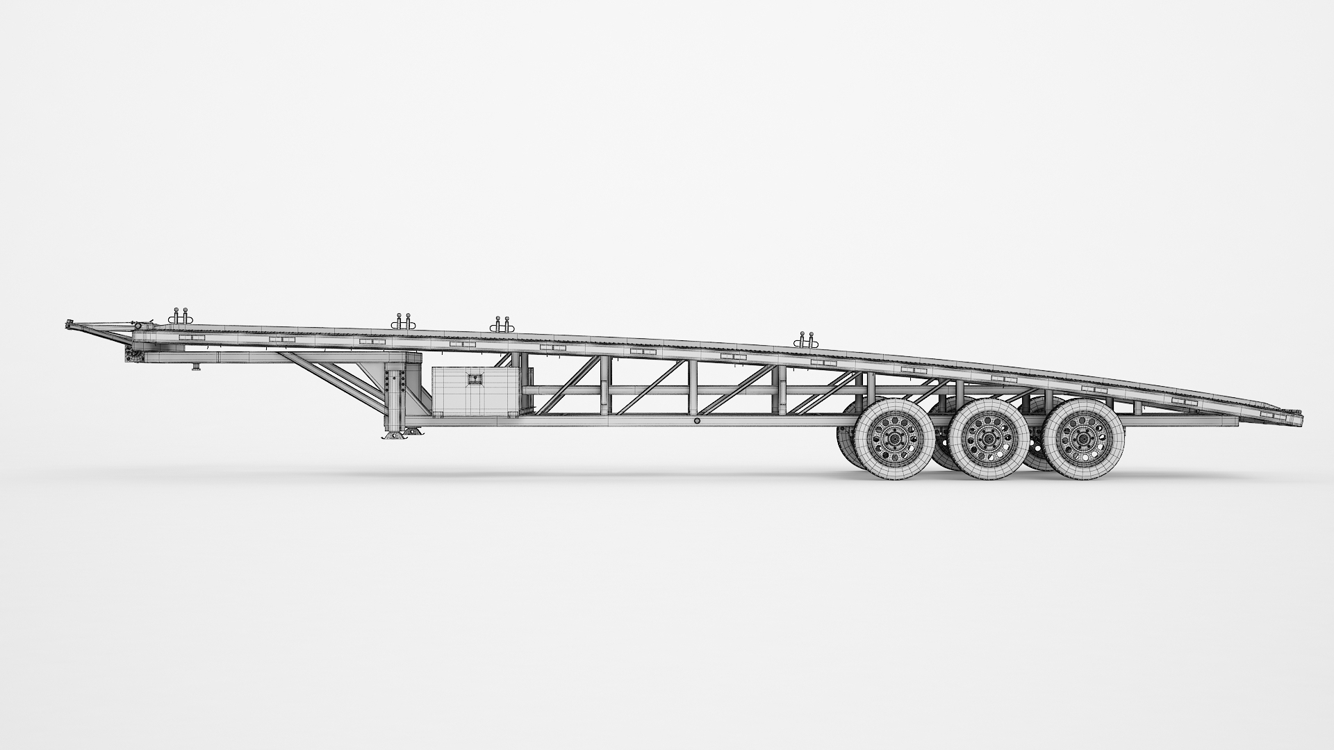 3D Wedge Trailer Car Hauler 02 - TurboSquid 2240571