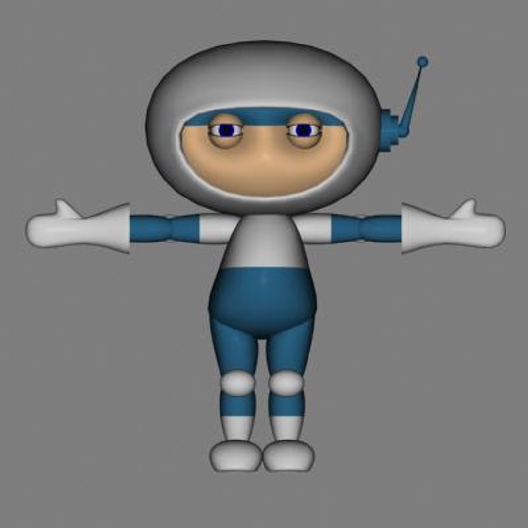 Cartoon Spaceman 3d Model