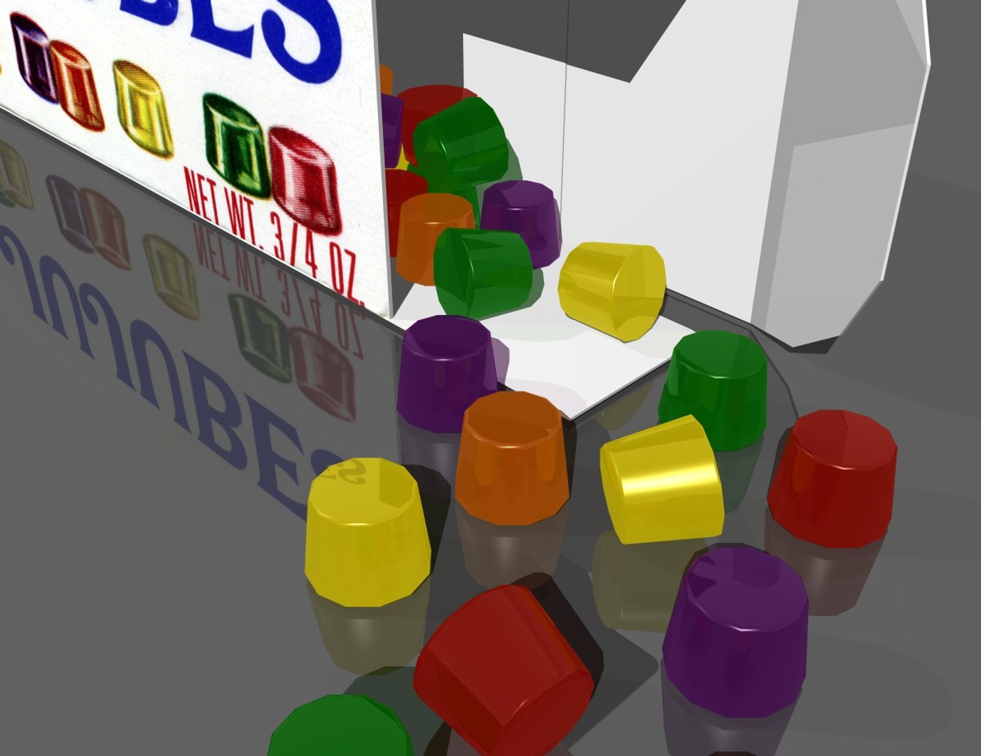 Free Box Candy 3d Model