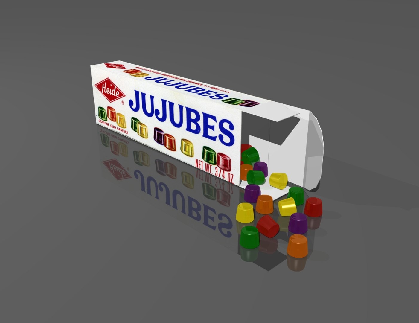 Free Box Candy 3d Model