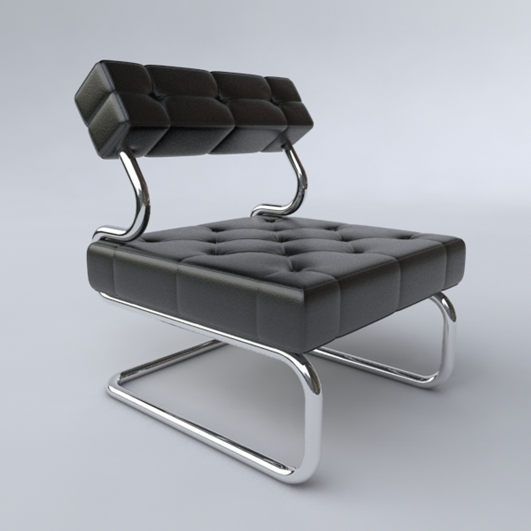 max design chair black leather