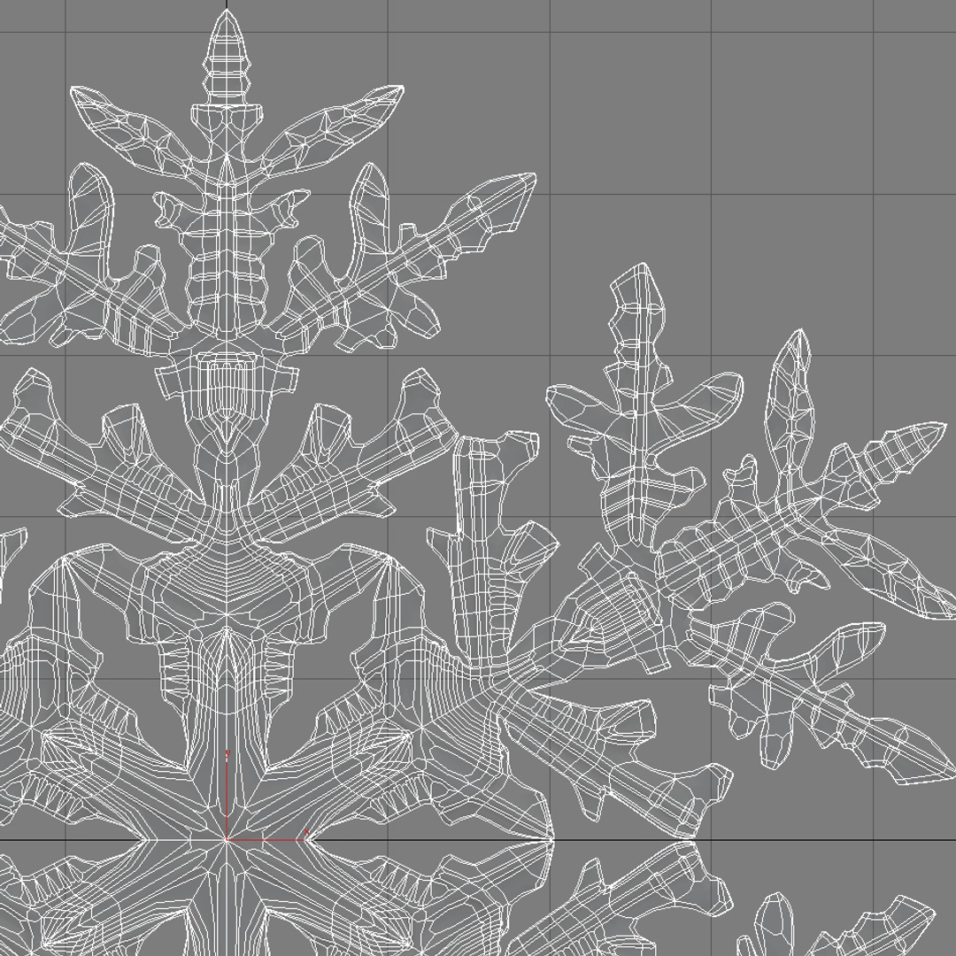 snowflake snow flake 3d model