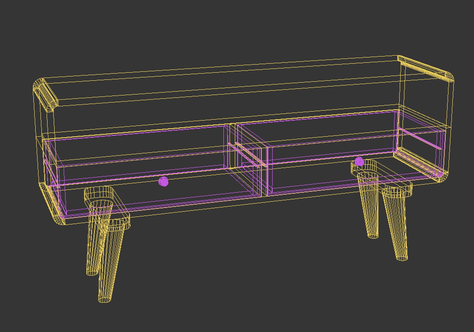 3D Tv Console Model - TurboSquid 1570762