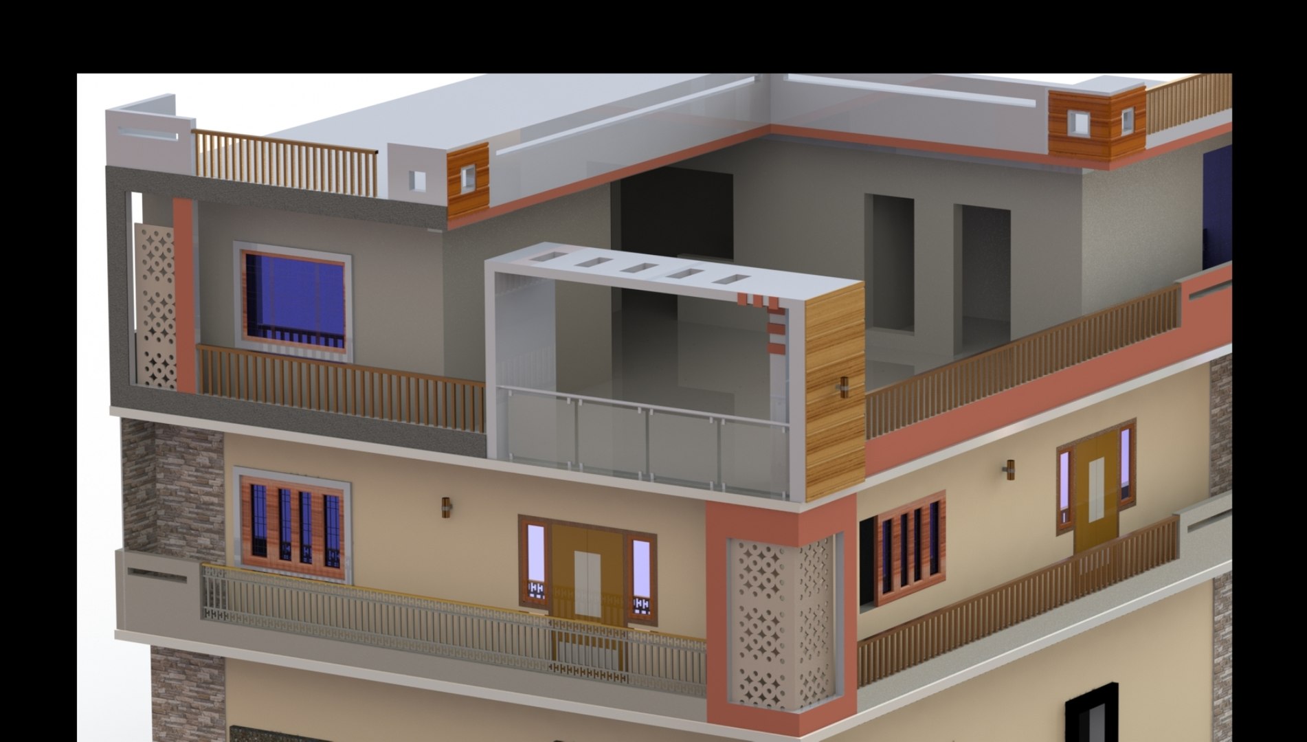 3D Model Indian Middle Class House - TurboSquid 2235703