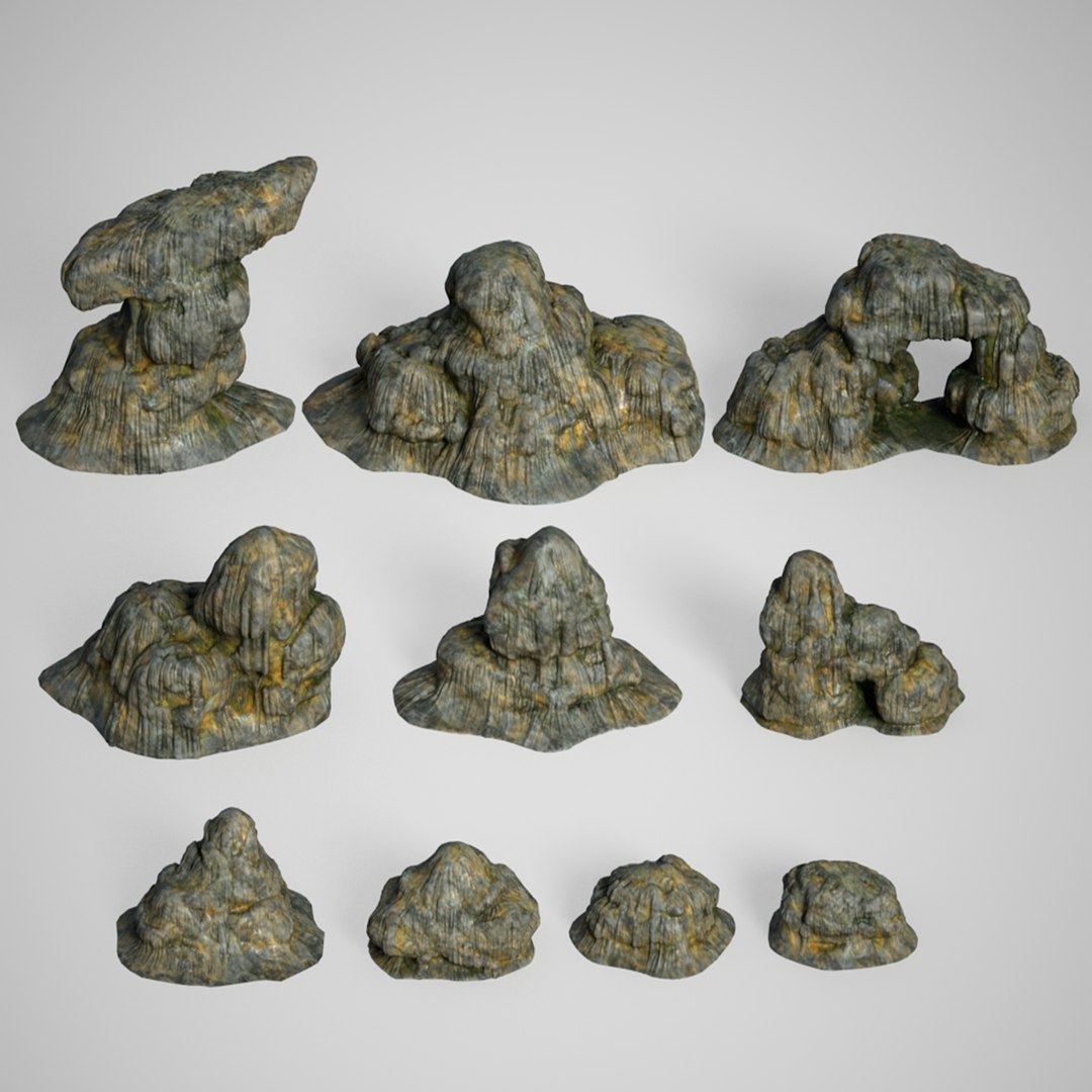 10 Modular Cave Bases - 250127 3D Model - TurboSquid 2346504