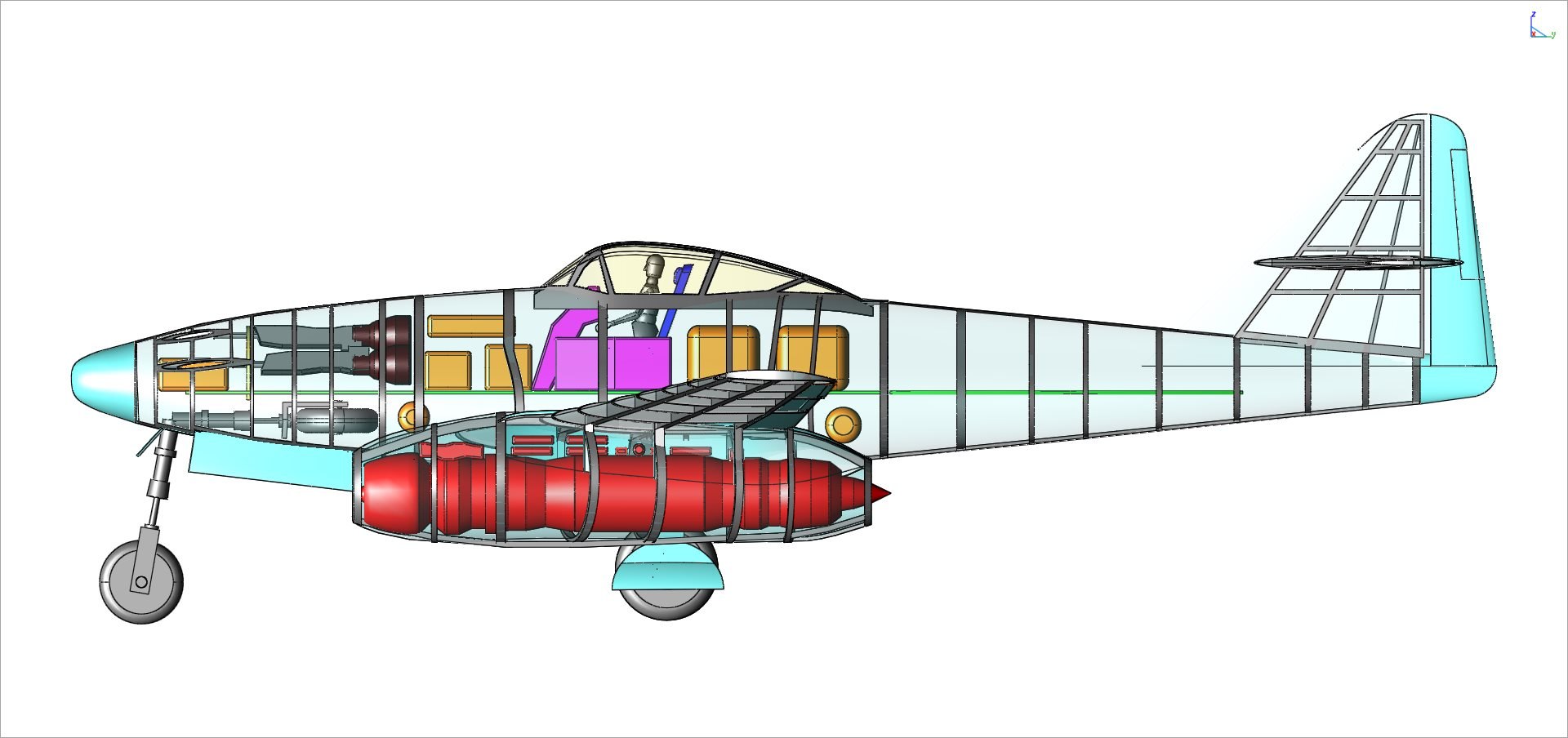 Messerschmitt Me-262 Fighter Aircraft 3d Model