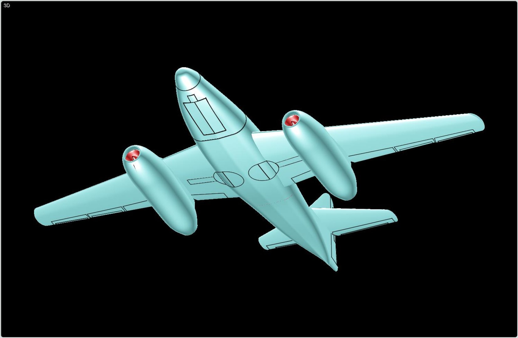 Messerschmitt Me-262 Fighter Aircraft 3d Model