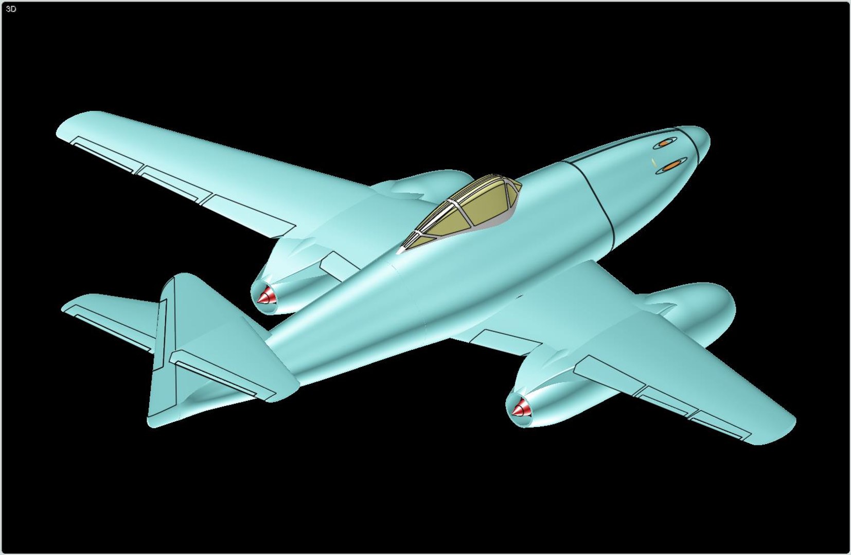 Messerschmitt Me-262 Fighter Aircraft 3d Model