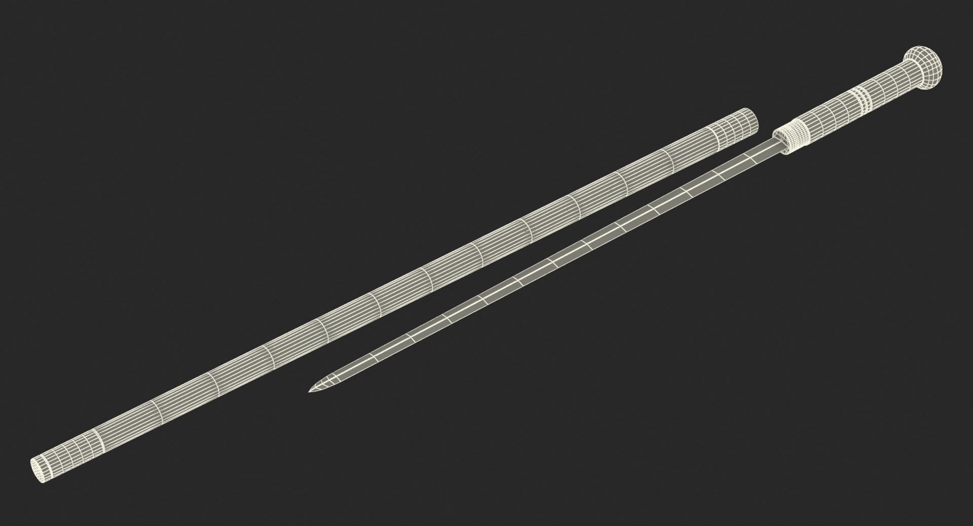 3D Swordstick Sword Stick - TurboSquid 1255705