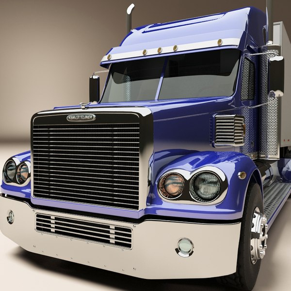 3d freightliner coronado trailer