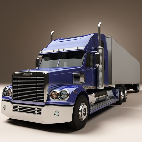 3d freightliner coronado trailer