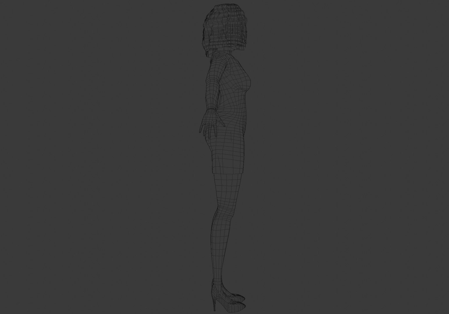 Black party woman 3D model - TurboSquid 1906248