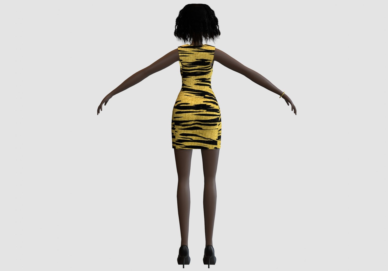 Black party woman 3D model - TurboSquid 1906248