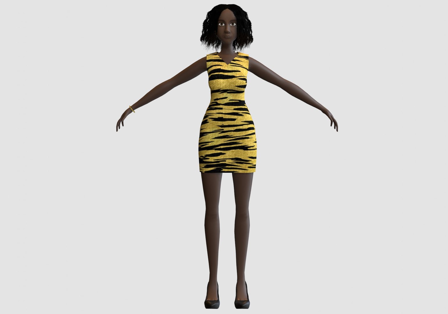 Black party woman 3D model - TurboSquid 1906248