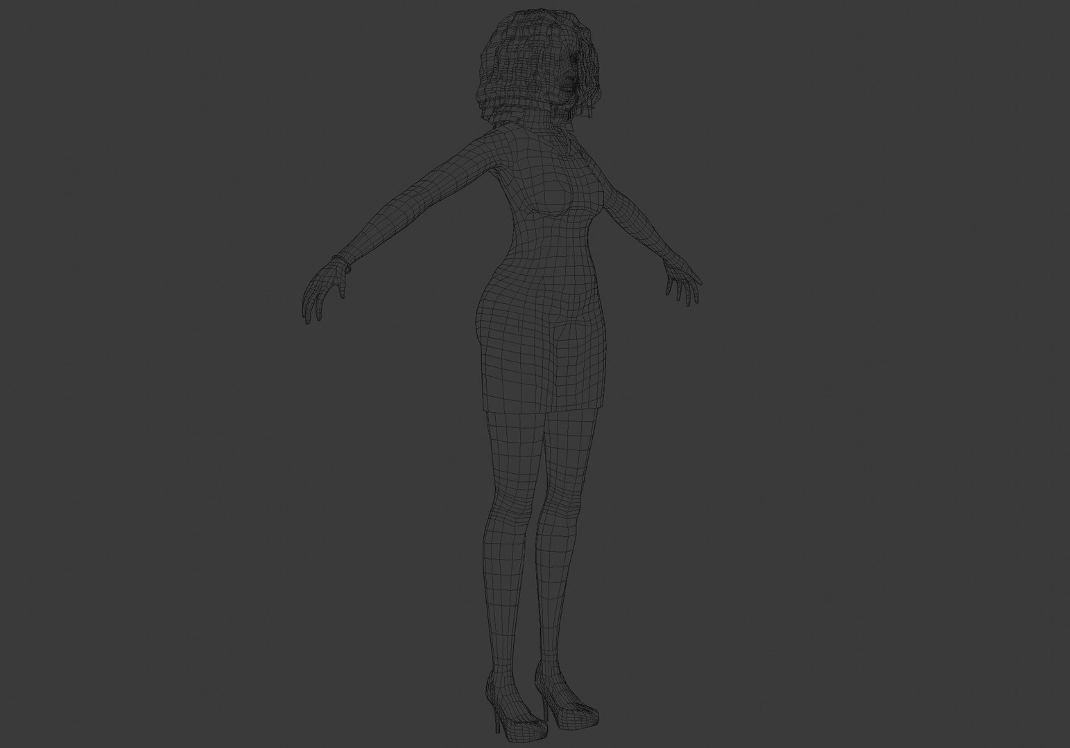 Black party woman 3D model - TurboSquid 1906248