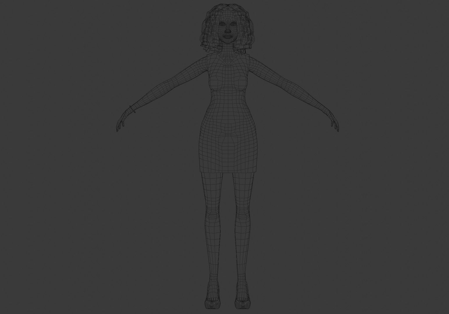 Black party woman 3D model - TurboSquid 1906248