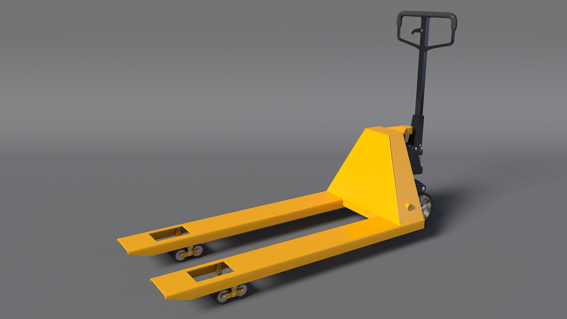 3D Model Yellow Industrial Pallet Jack - TurboSquid 2141138