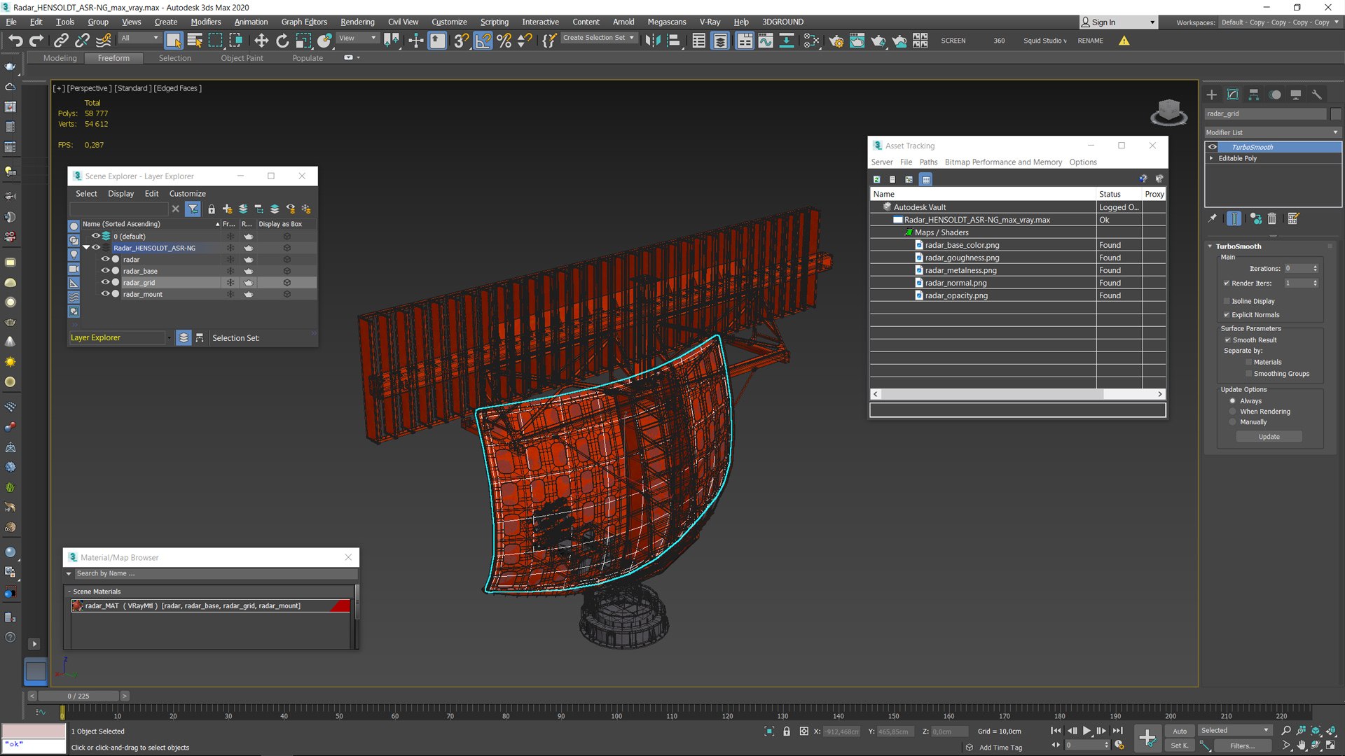 Radar HENSOLDT ASR-NG 3D Model - TurboSquid 2282368