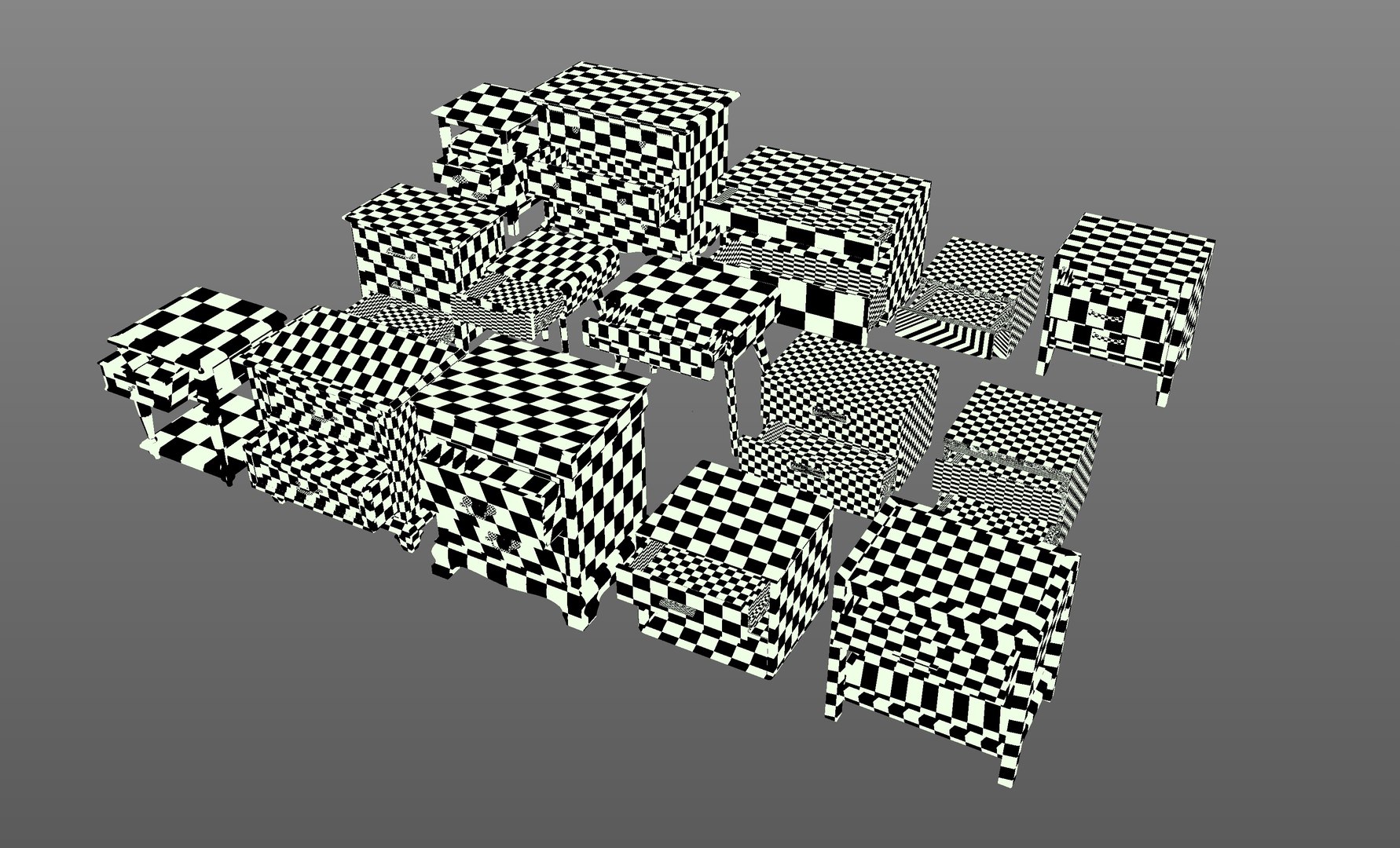 Bedside Tables Collection 3D Model - TurboSquid 2221549