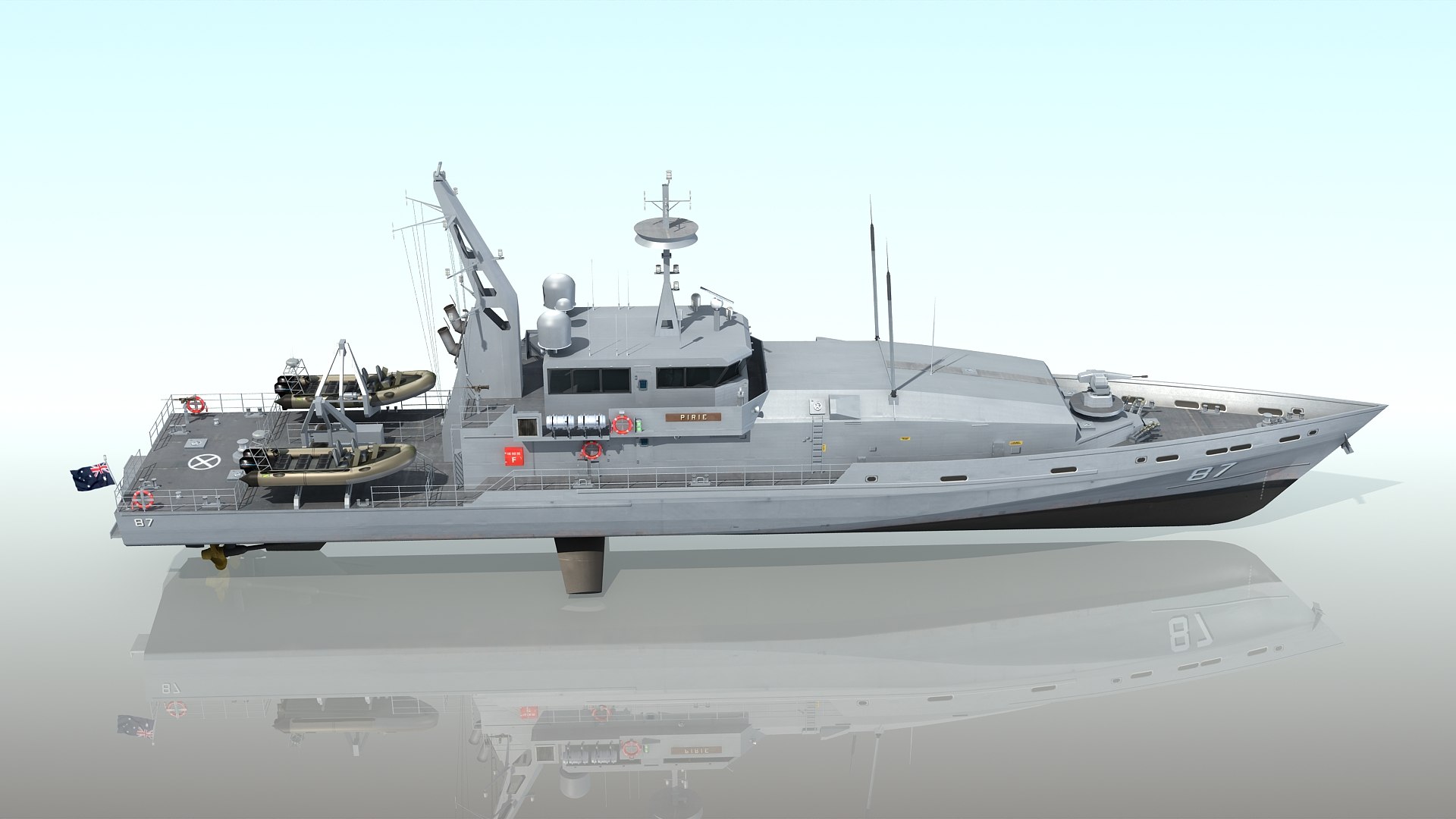 3D HMAS Pirie P87 Royal Australian Navy Patrol Boat - TurboSquid 1904911