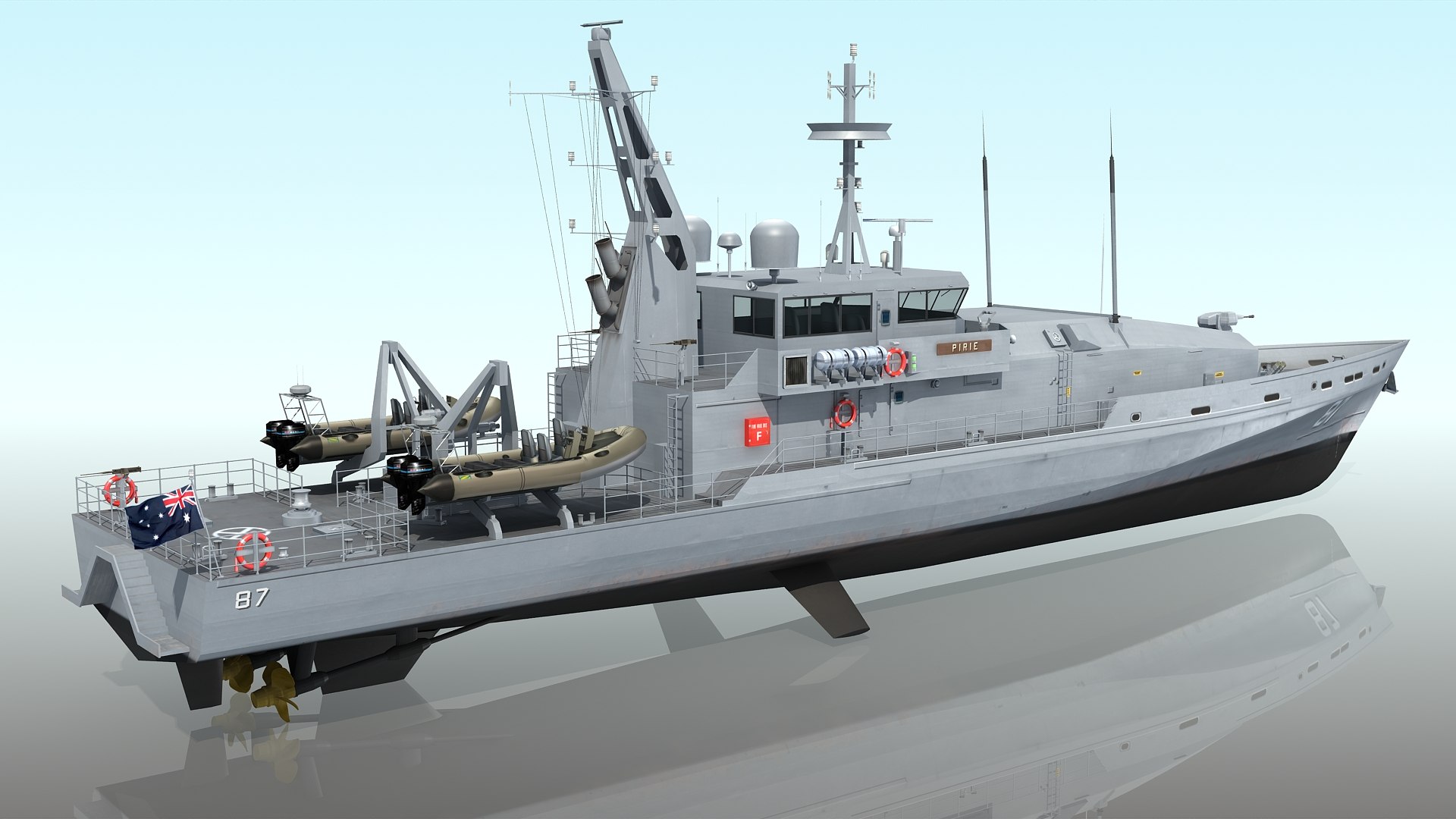 3D HMAS Pirie P87 Royal Australian Navy Patrol Boat - TurboSquid 1904911