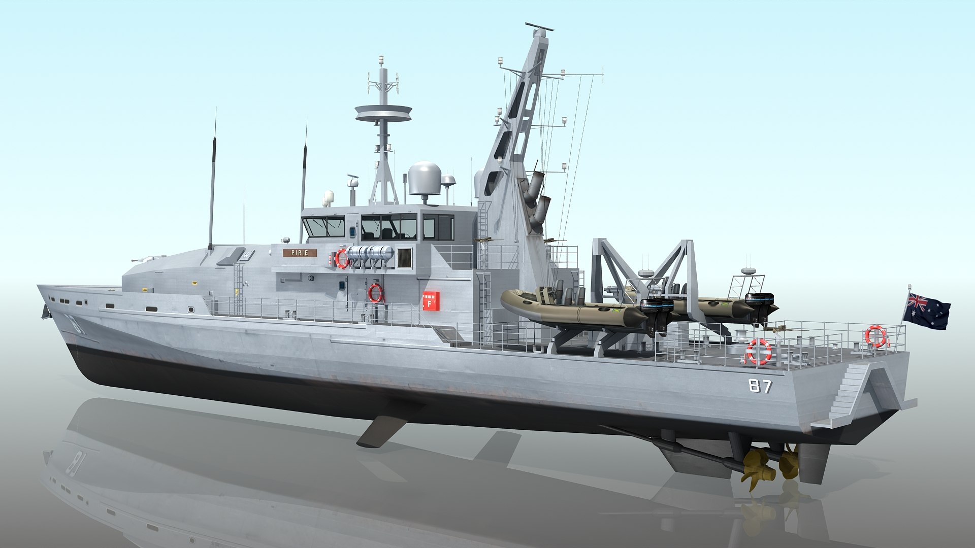 3D HMAS Pirie P87 Royal Australian Navy Patrol Boat - TurboSquid 1904911