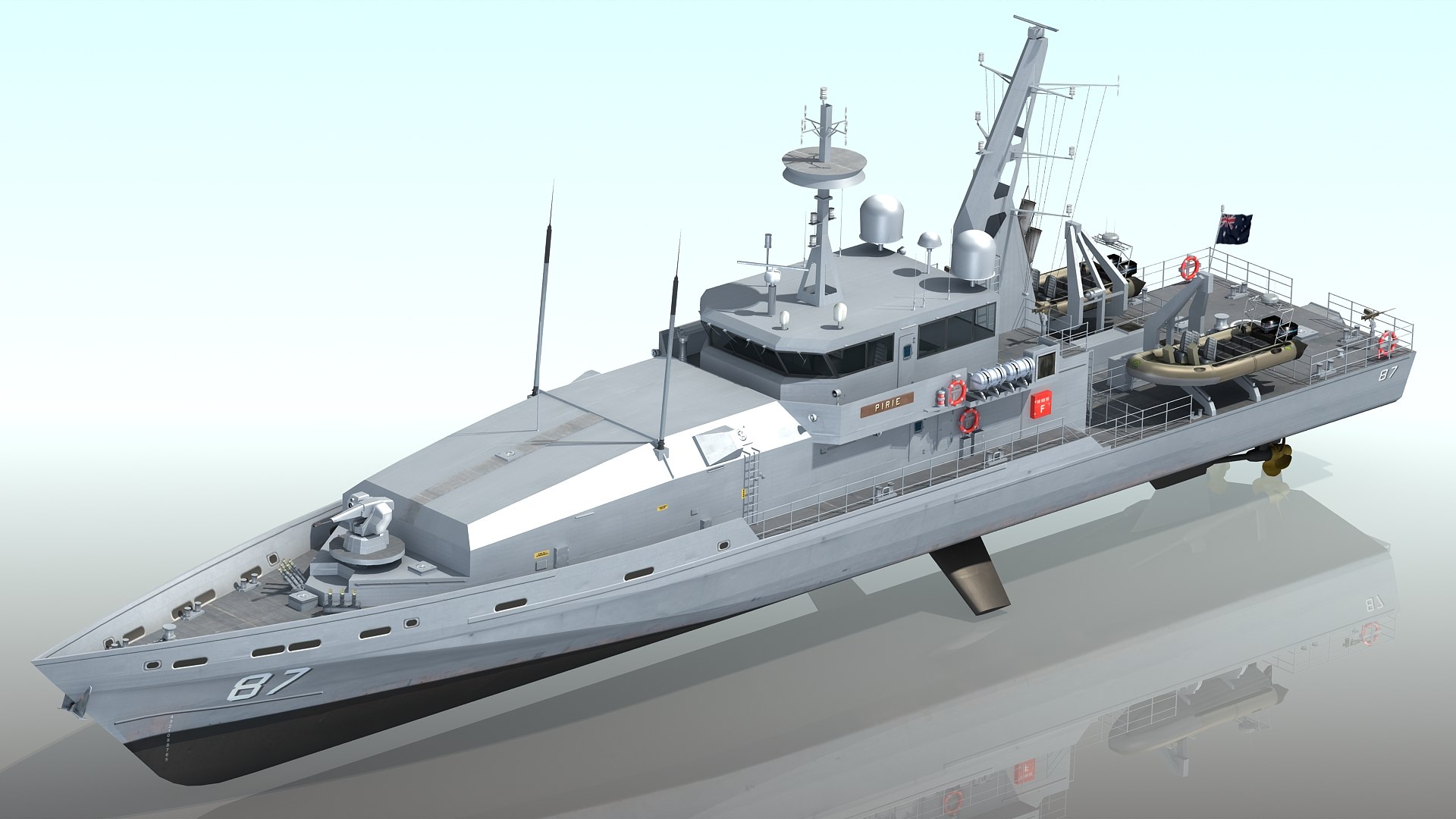 3D HMAS Pirie P87 Royal Australian Navy Patrol Boat - TurboSquid 1904911