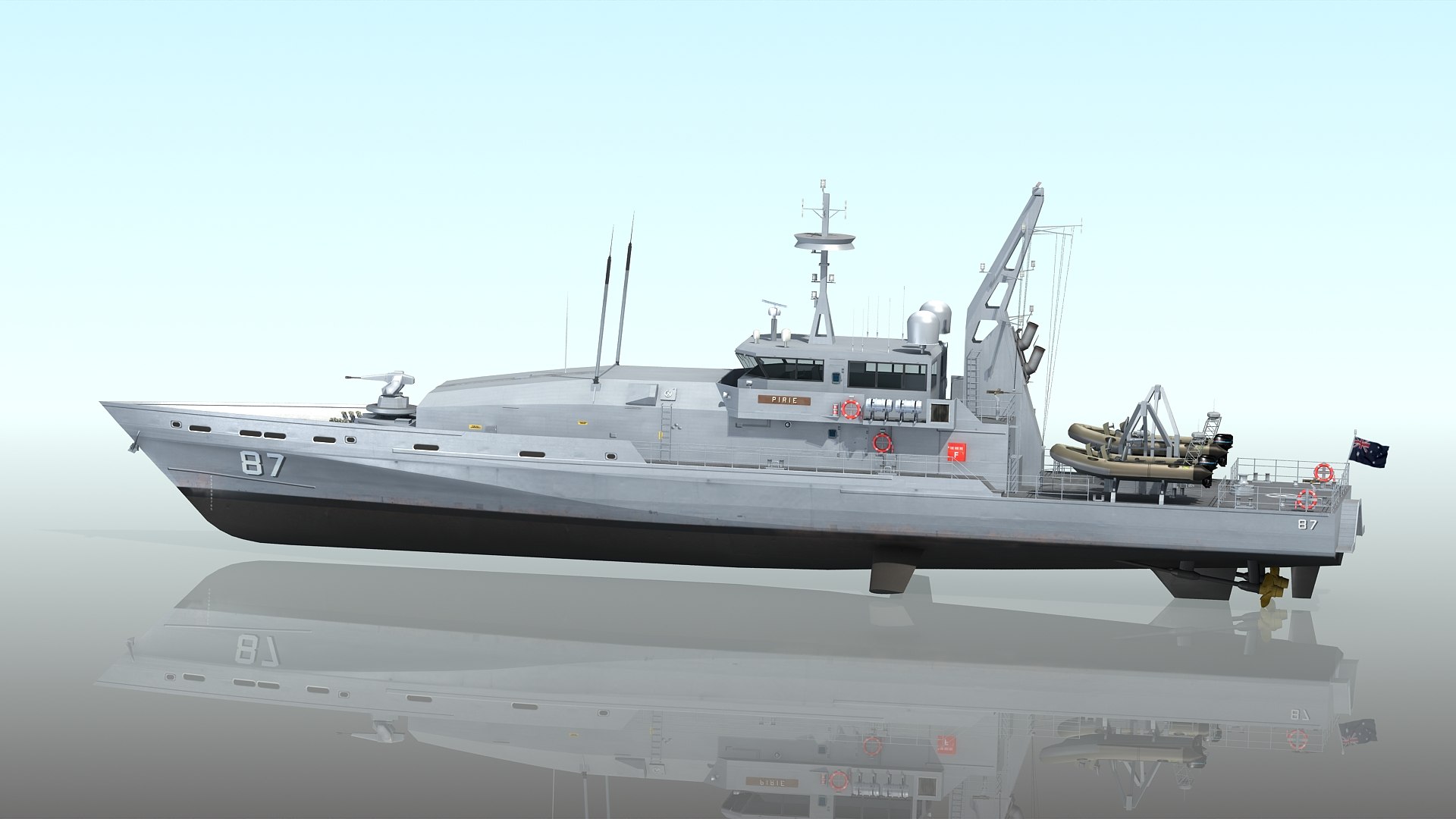 3D HMAS Pirie P87 Royal Australian Navy Patrol Boat - TurboSquid 1904911