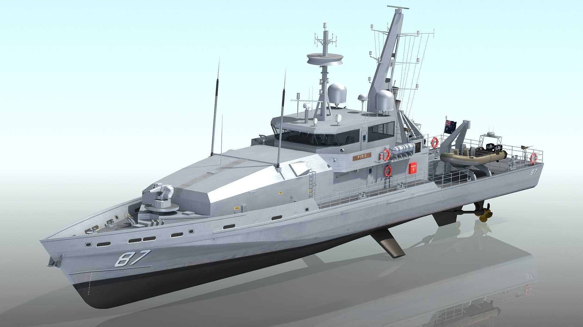 3D HMAS Pirie P87 Royal Australian Navy Patrol Boat - TurboSquid 1904911