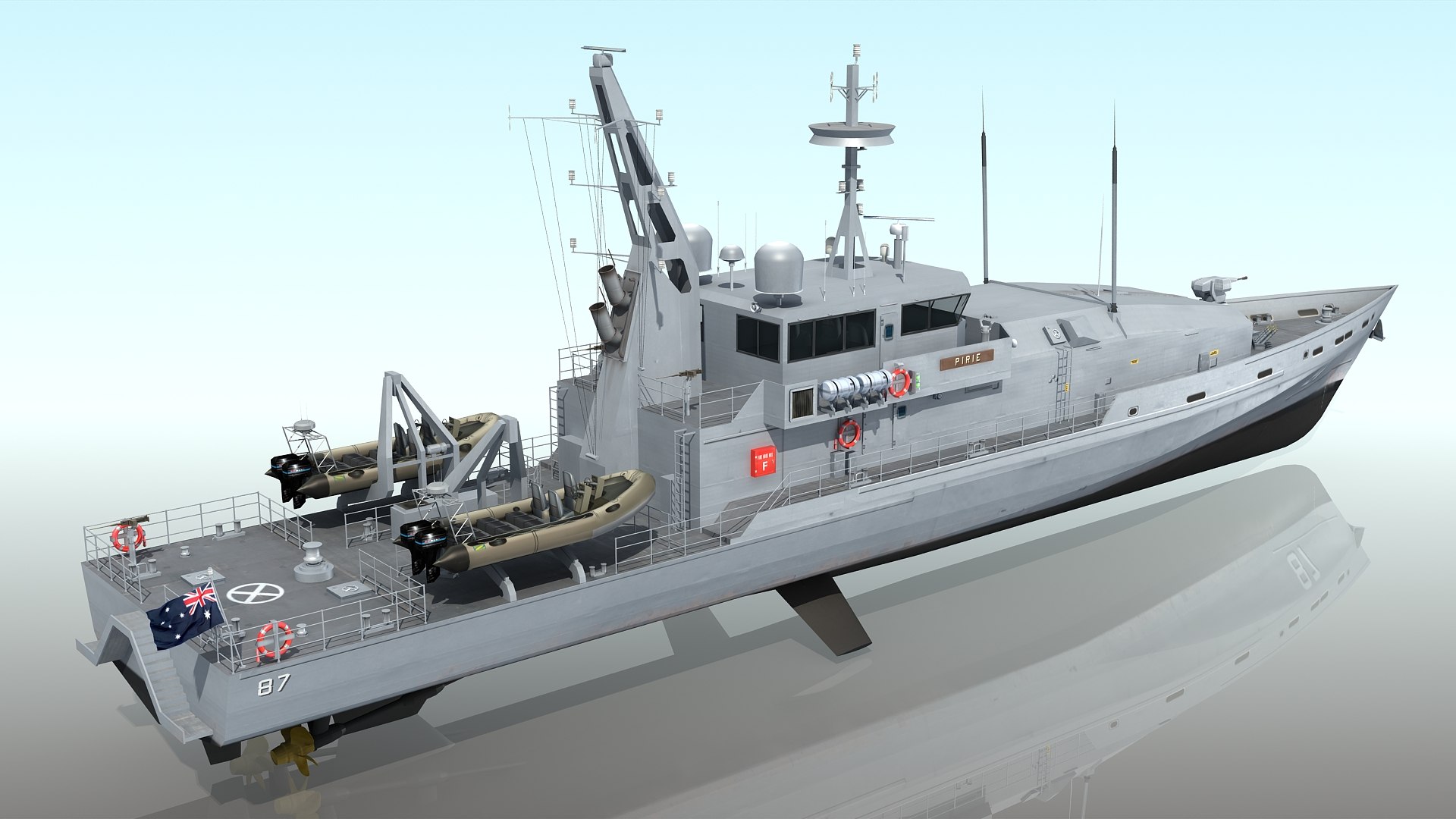 3D HMAS Pirie P87 Royal Australian Navy Patrol Boat - TurboSquid 1904911