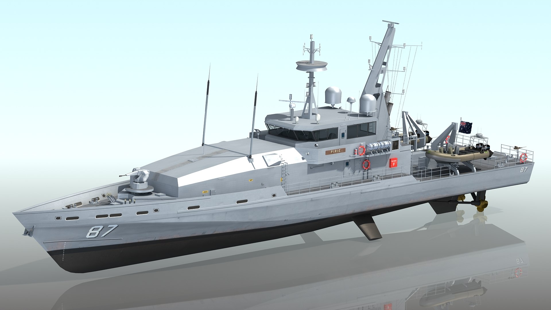 3D HMAS Pirie P87 Royal Australian Navy Patrol Boat - TurboSquid 1904911