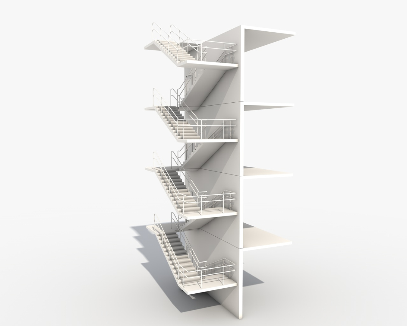 3ds max egress emergency stairs