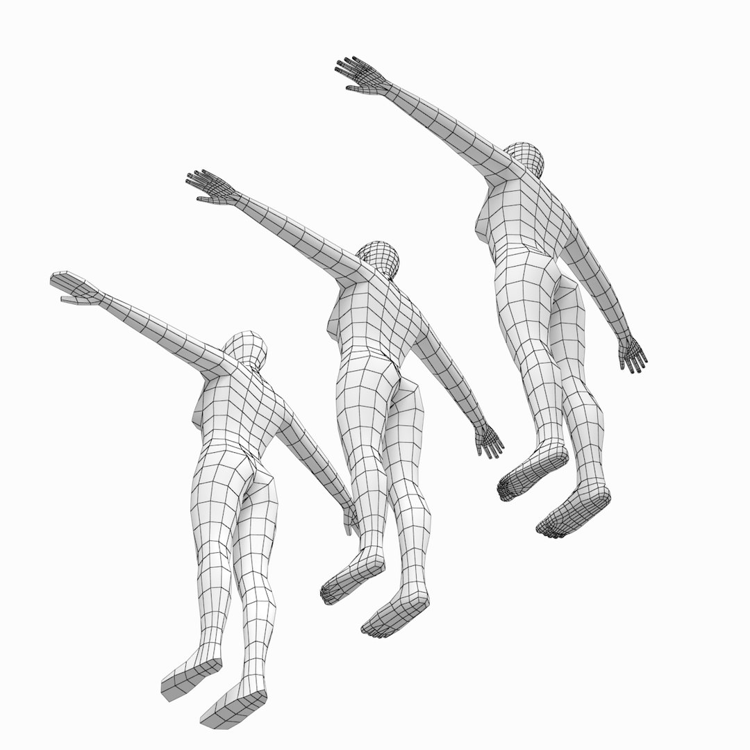 3D Model Base Mesh Human Female - TurboSquid 1401493