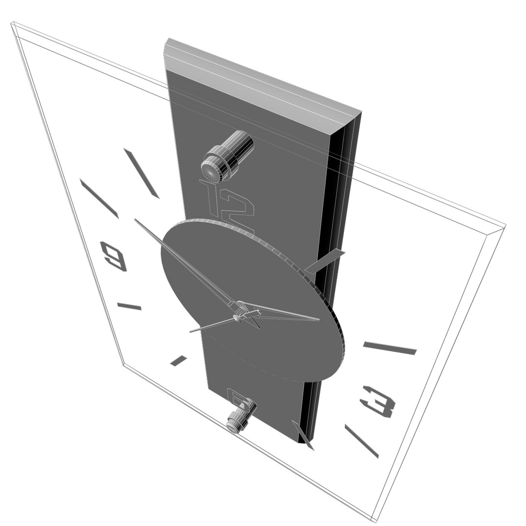 Modern Wall Clock 3d Model