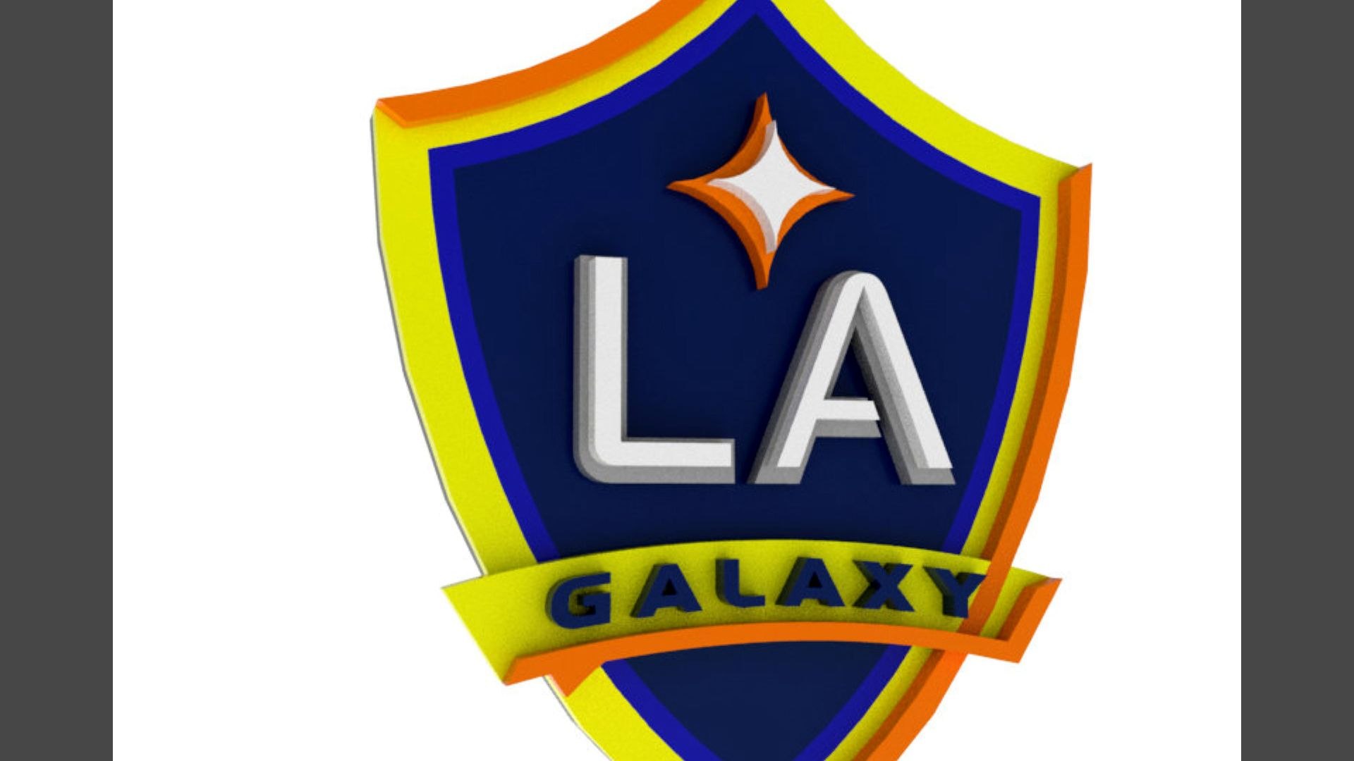 3D Los Angeles Galaxy Logo Keychan Printable And Renderable ...