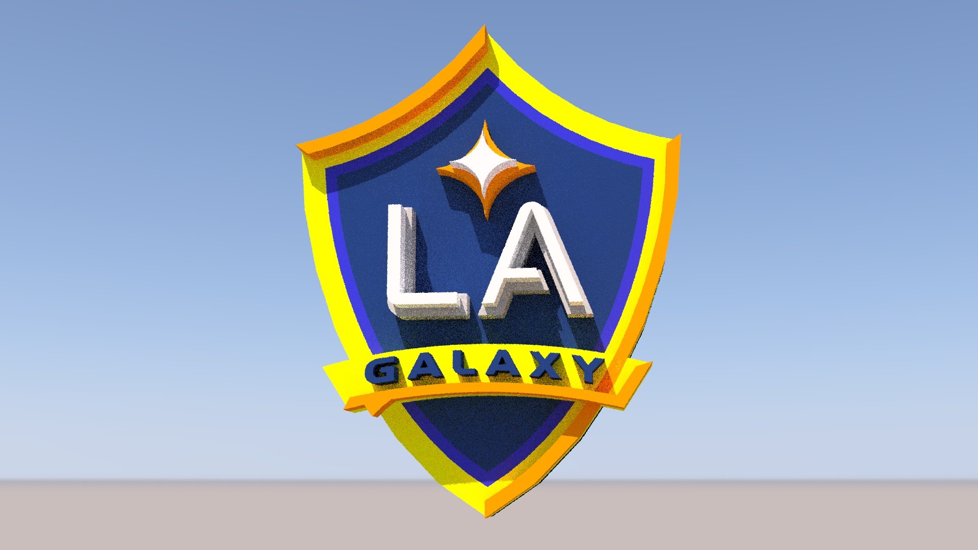 3D Los Angeles Galaxy Logo Keychan Printable And Renderable ...
