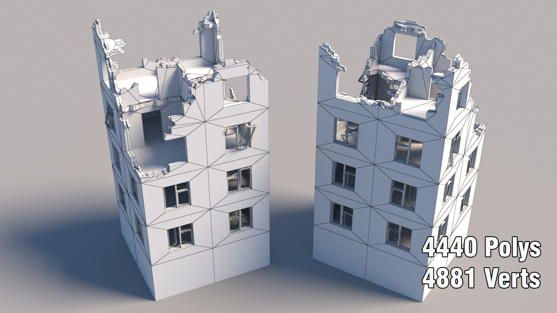 Pack Destroyed Building Model - TurboSquid 1553327