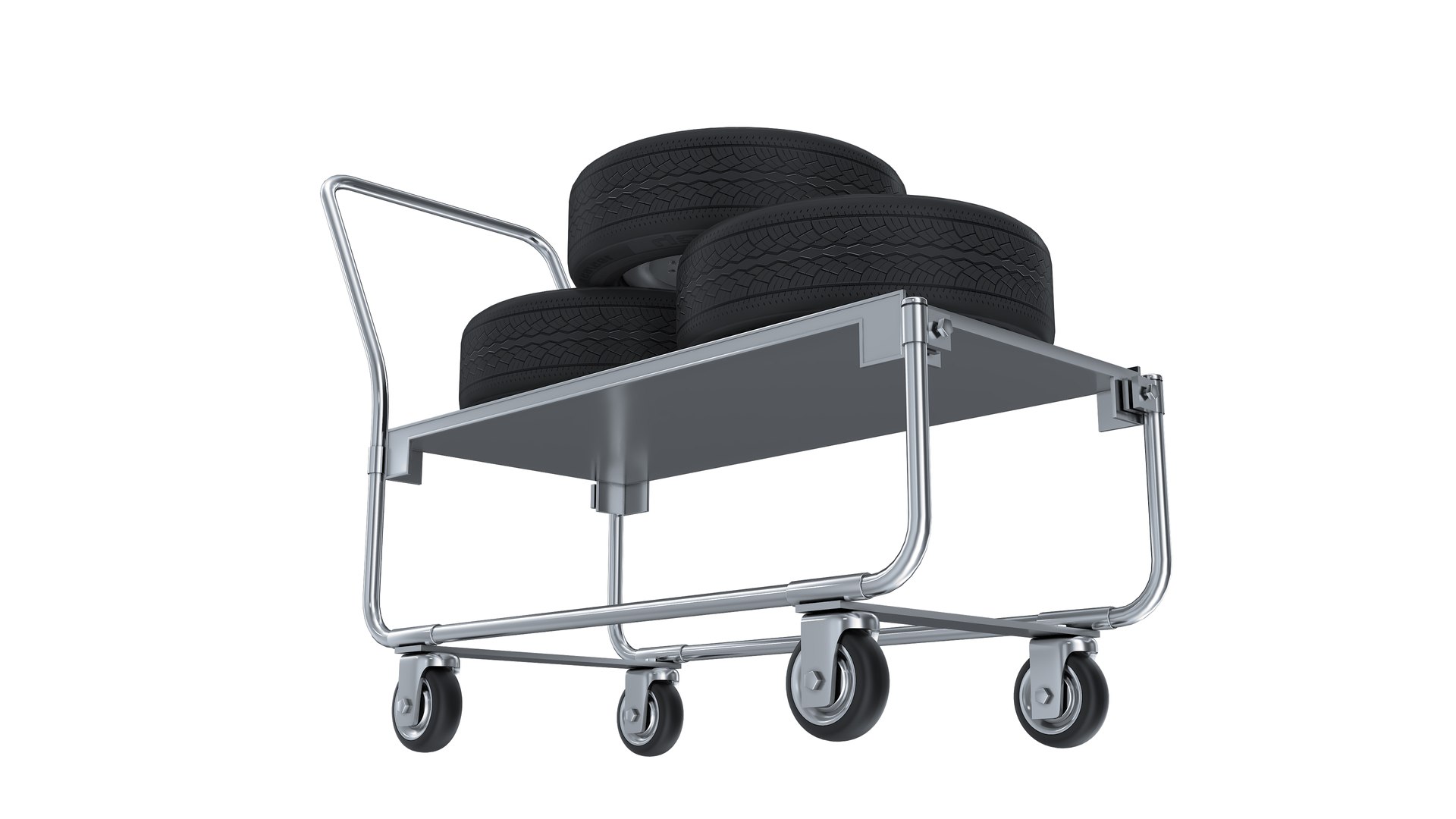 Dolly Cart With Wheels 3D - TurboSquid 2357332