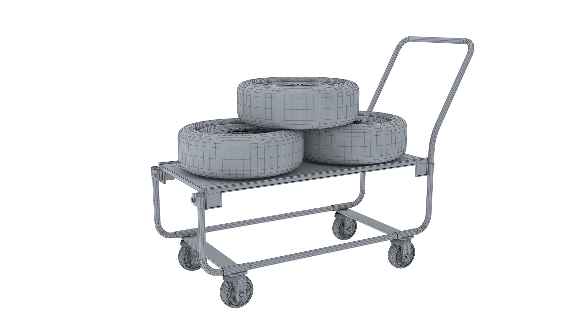 Dolly Cart With Wheels 3D - TurboSquid 2357332
