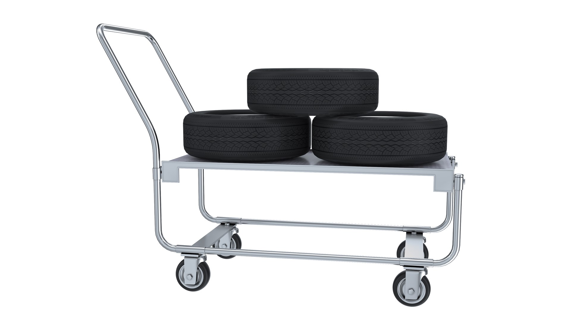 Dolly Cart With Wheels 3D - TurboSquid 2357332