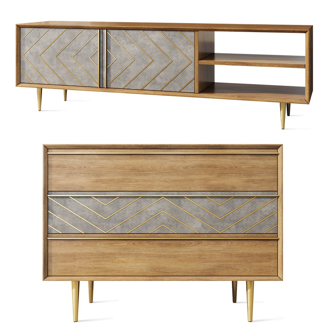 3D Model Dresser Tv Stand Toshi Atkin And Thyme - TurboSquid 2097686