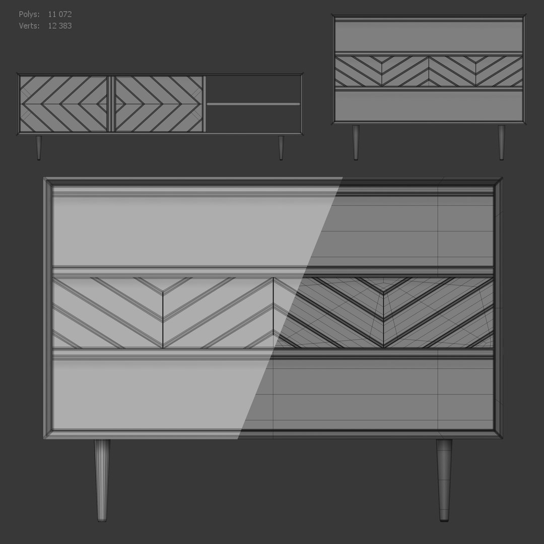 3D Model Dresser Tv Stand Toshi Atkin And Thyme - TurboSquid 2097686