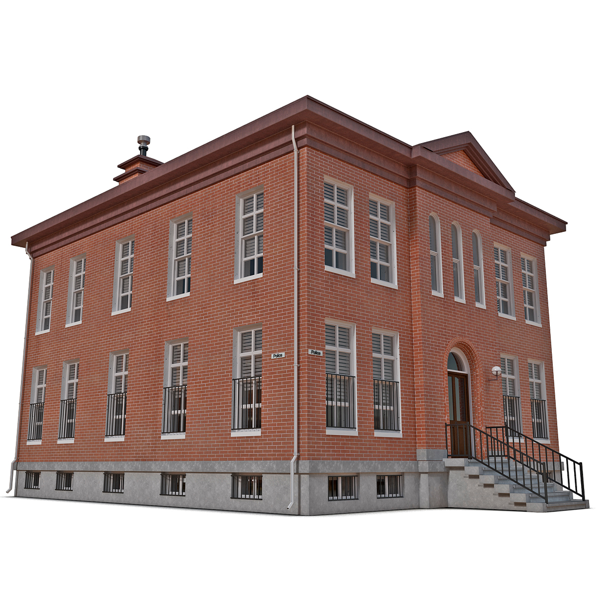 3d model police station building