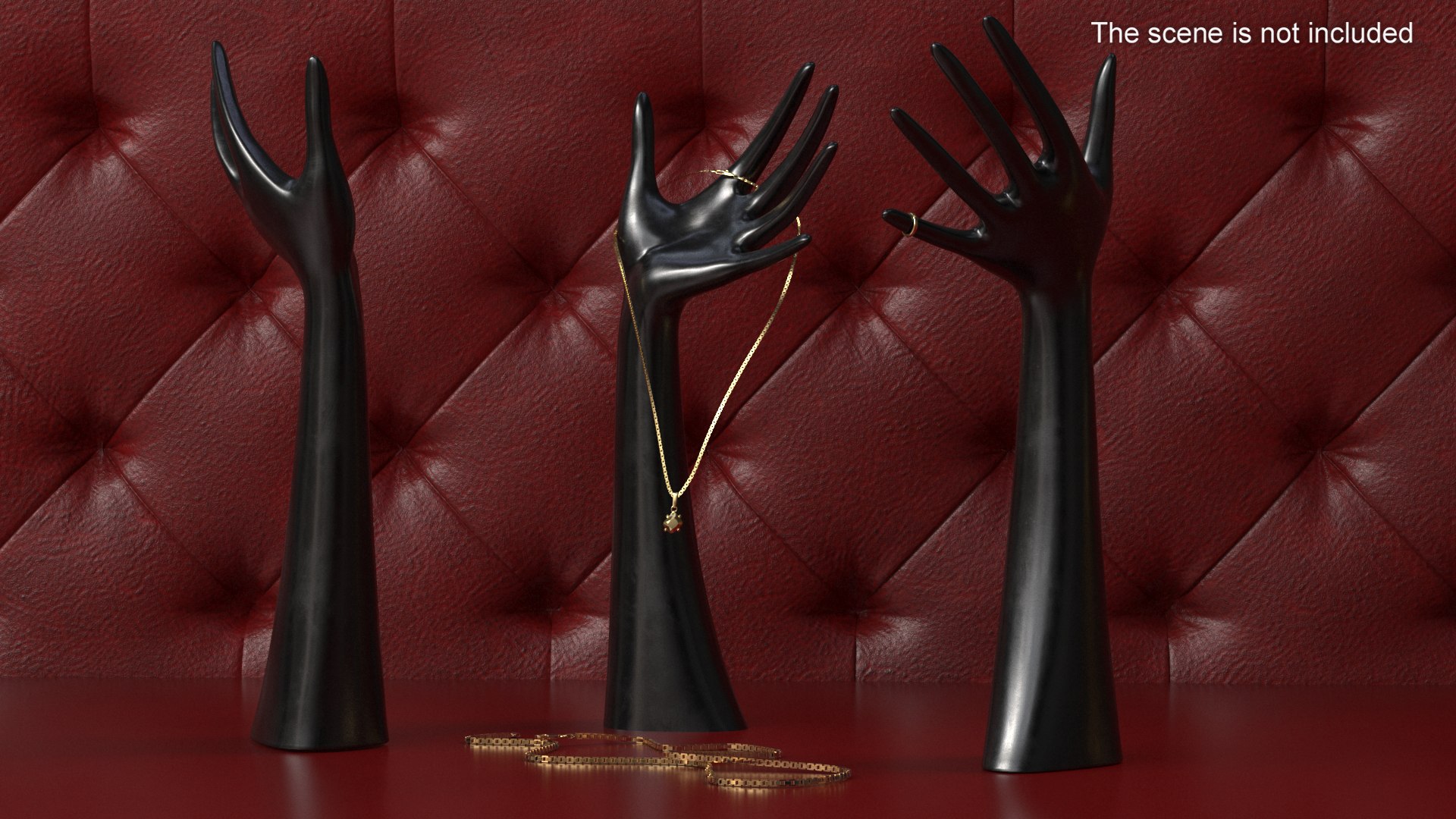 3D Hand Jewelry Stand Black - TurboSquid 2300600