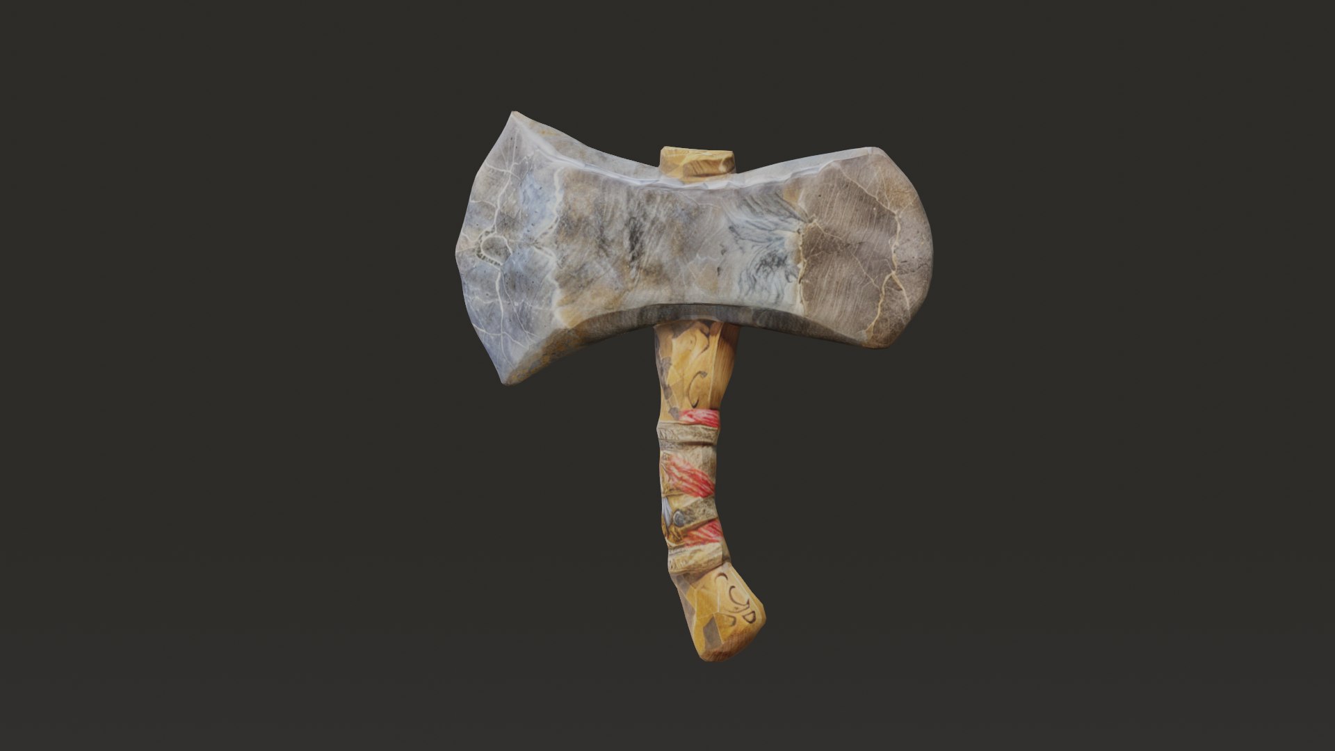 Stylized Stone Tomahawk 3D Model - TurboSquid 2190409